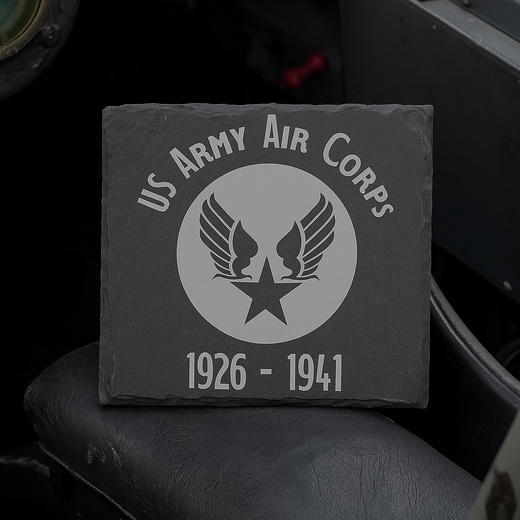 US Army Air Corps Slate Coaster – Lund's Lasers LLC